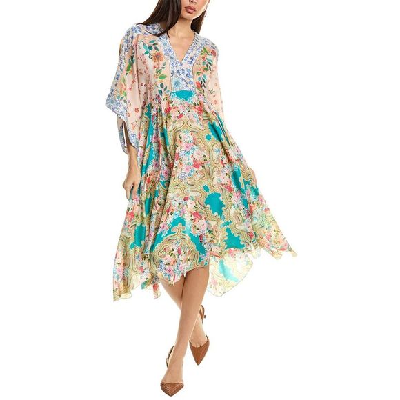 Johnny Was | Dresses | Johnny Was Rivoray Cyrene Silk Midi Dress | Poshmark